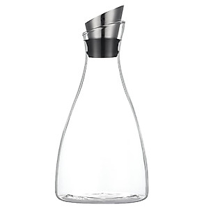 50 Ounces Borosilicate Glass Carafe with Lid, Drip-free Glass Pitcher for Hot/Cold Water, Ice Tea and Lemonade Beverage