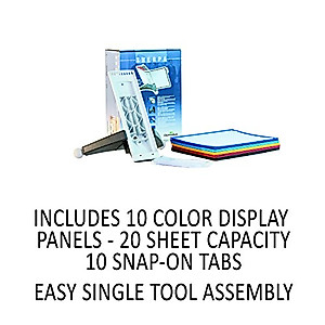 DURABLE Desktop Reference System, 10 Double-Sided Panels, Letter-Size, Assorted Colors, SHERPA Design (554200)