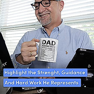 Dad Mug - White 11oz - Dad Gifts from Daughter - Best Dad Mug for the World's Best Dad - Ceramic Coffee Mug for Fathers - Dad Christmas Gift & Gifts for Dad - Coffee Mugs Funny - Best Dad