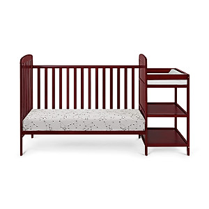 Pvillez Crib, Baby Cribs 4 in 1 Convertible, Natural Wood Baby Crib, Baby Bed, Cribs for Babies, Greenguard Gold Certified