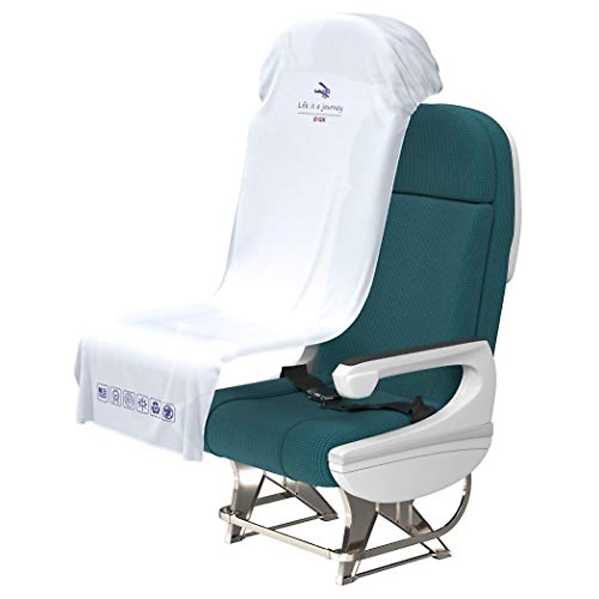 2pcs Protective Airplane Seat Covers for Travel Automotive Seat Cover Plane Protector Cars Taxi Train Public Transit Bus Disposable/Reusable Hygienic (Light, 2-Pack)