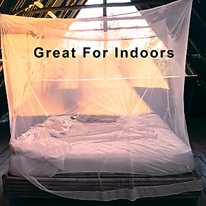 Premium Mosquito Net for Double Bed, crib, hammock or camping by Alpine Grand, Full hanging kit with extra-long strings and 8 hooks, Free Carry Bag