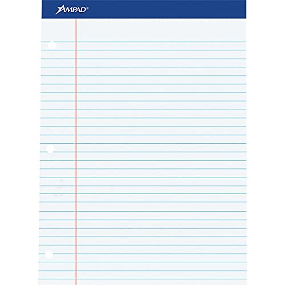 Ampad Evidence Dual-Pad Notepad 8-1/2" x 11-3/4", Legal Ruled, White, 100 Sheets/Pad