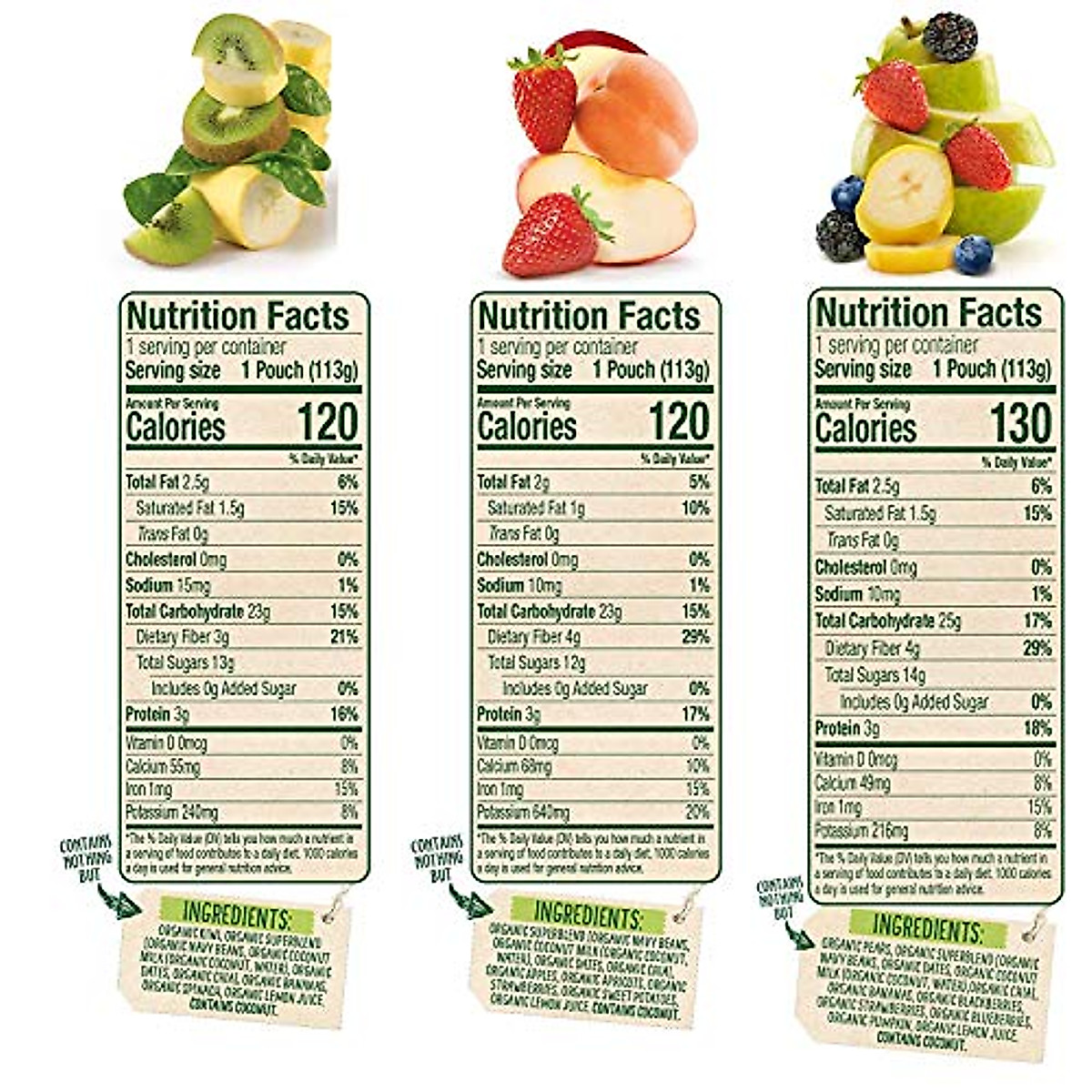 Sprout Organic Baby Food, Stage 4 Toddler Pouches, Apple Apricot Strawberry, Kiwi Banana Spinach, Pear Berry Banana Variety Pack, 4 Oz (6 Each)
