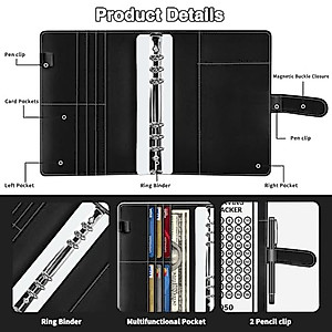 Sfocgoi 100 Envelopes Money Saving Challenge, 2025 A5 Money Saving Budget Binder, Savings Challenges Book and Digital Stickers, Easy and Fun Way to Save $5,050,Suitable for offices, homes (Black)