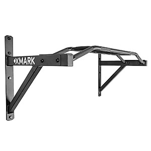 XMark Pull Up Bar, Wall Mounted Pull-Up Bar, Commercial Multi-Grip Wall Mount, Greater Stability, Countless Hand Positions for Targeting Specific Muscles, Great Upper Body Workout