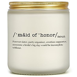 Maid of Honor Gifts, Bridesmaid Proposal Gifts, Bridal Party Bachelorette Wedding Gift from Bride, Bridesmaid Gift for Bestie Friend Sister Sister-in-Law, Lavender Scented Candle