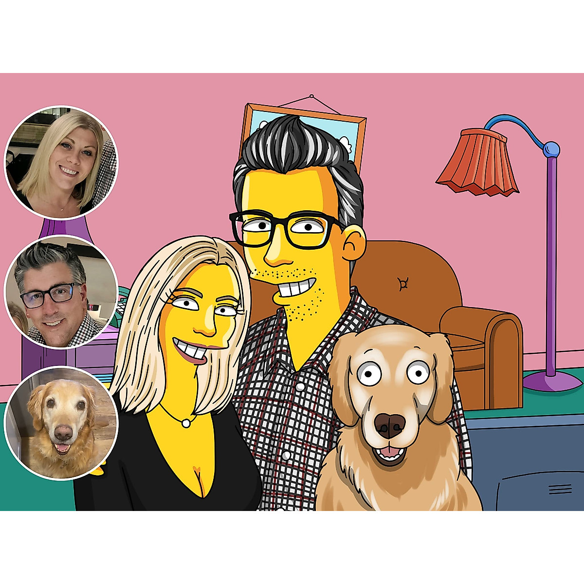 Simpsons Personalized Caricature Digital Art | Wall Art | Wall Decor | Simpsons Custom Family Digital Version