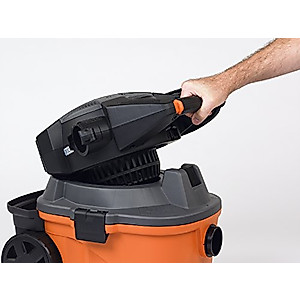 RIDGID Wet Dry Vacuums VAC4010 2-in-1 Compact and Portable Wet Dry Vacuum Cleaner with Detachable Blower, 4-Gallon, 6.0 Peak HP Leaf Blower Vacuum Cleaner