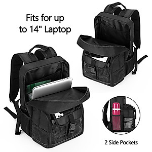 CURMIO Travel Backpack Compatible with Inogen, OxyGo and Caire Units, Portable Oxygen Concentrator Bag with Storage Compartment, Black (Bag Only, Patent Pending)