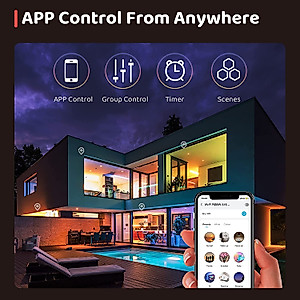 OREiN Smart WiFi Light Bulbs, Dimmable RGBW LED Light Bulbs Color Changing Light Bulb, A19 E26 60W Equivalent, Multicolor Smart Bulbs That Work with Alexa & Google Home, 1800k-6500k, High CRI, 4 Pack