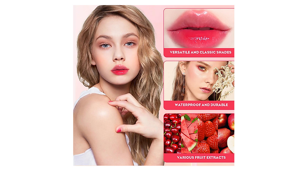 Lip Tint Set - 4 Colors Waterproof & Long Lasting