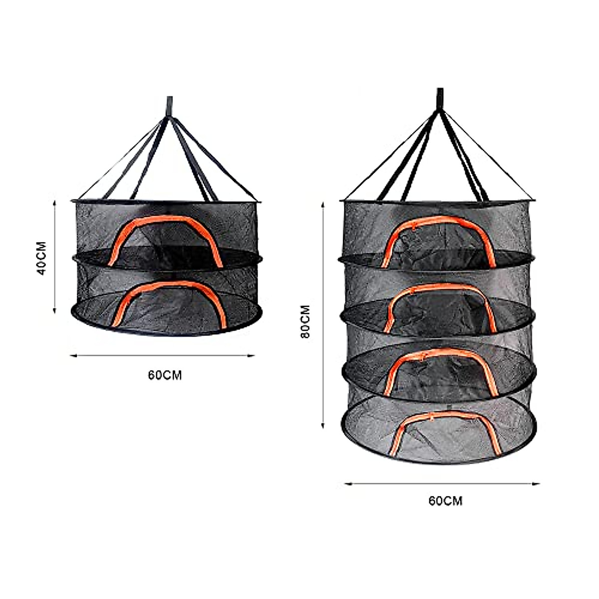 Sancueffer 4 Layer 2ft Herb Drying Rack Hanging Mesh Dryer Dry Rack for Herbs and Spices Hydroponics