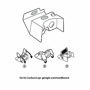 Google Cardboard,VR Headset 3D Box Virtual Reality Glasses with Big Clear 3D Optical Lens and Comfortable Head Strap for All 3-6 Inch Smartphones