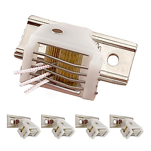 Amazing Drapery Hardware Large White Roman Shade Cord Lock with Dual Brass Wheels - Holds up to 5 Lift Cords, Suitable for Roman and Pleated Shades - 4-Pack