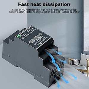 Jadeshay DIN Rail Power Supply, 30W 12VDC 2A Switching Power Supply with Overload Protection and Stable DC Output (HDR-30-12)