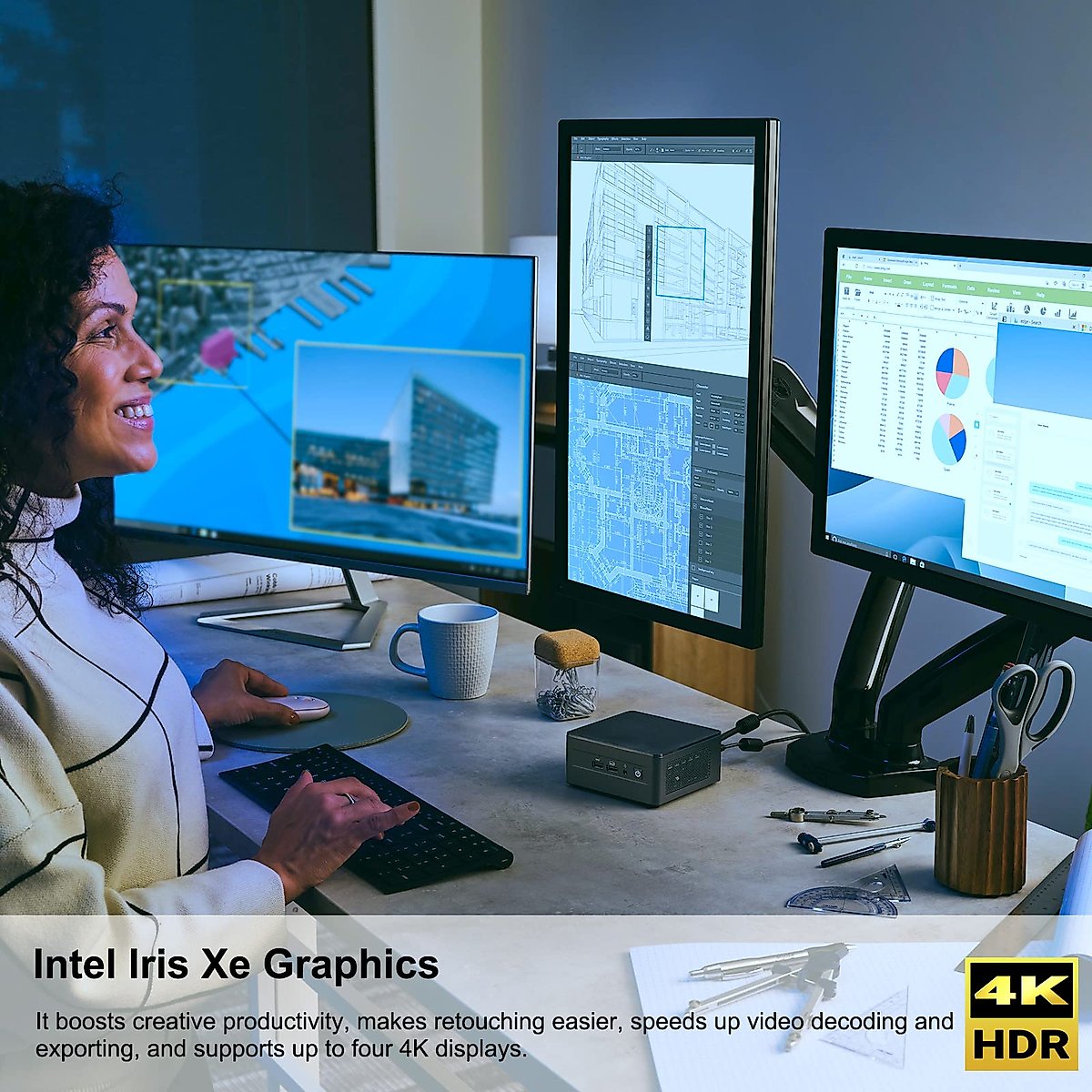 Intel NUC 12 Mini PC Kit NUC12WSHi7 (12-Core i7-1260P 16GB RAM 512GB SSD Iris XE Graphics) Windows 11 Pro Latest Desktop Computer Mini PC,2 x Thunderbolt 4, Intel nuc Wi-Fi 6E AX211 Wireless