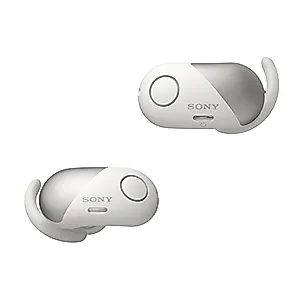 Sony WF-SP700N/W True Wireless Splash-Proof Noise-Cancelling Earbuds with Built-In Microphone (White), 5 x 2.4 x 6 inches