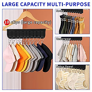 FGSAEOR Hat Organizer Holder, Cap Organizer with 20 Stainless Steel Hat Storage Clips for Hanging Baseball Hats, Ball Caps, Hat Rack for Closet Storage, Fit All Caps (2-Pack, Black)