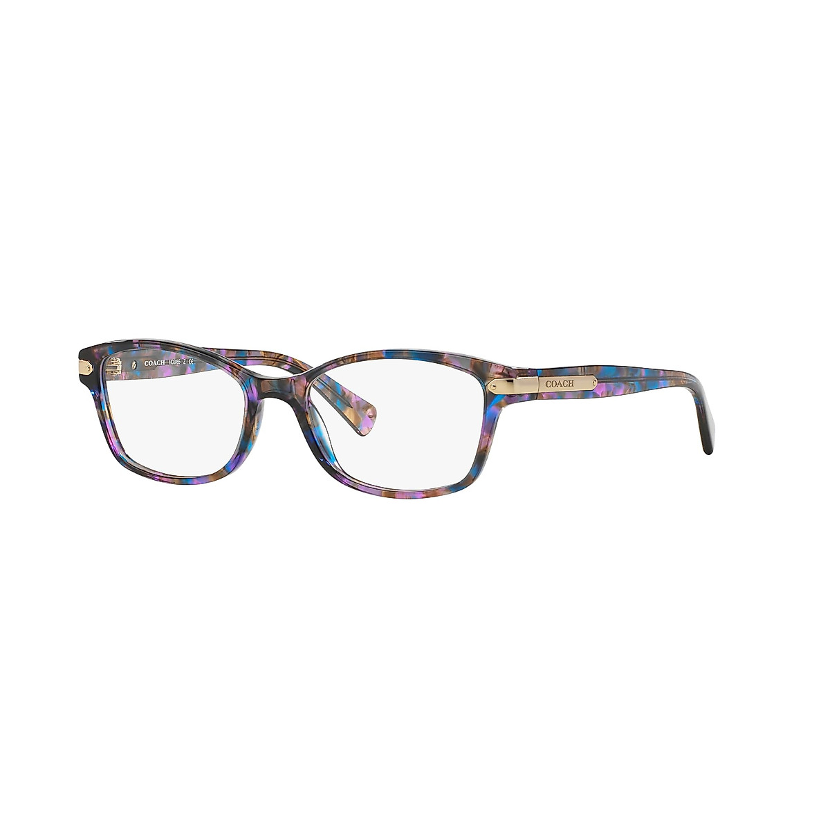 Coach HC6065 Prescription Eyewear Frames, Purple Confetti Tortoise/Demo Lens, 49 mm