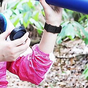 Fintie Bands Compatible with Samsung Galaxy Watch 3 45mm / Galaxy Watch 46mm / Gear S3 Classic/Frontier, Soft Woven Nylon Band 22mm Quick Release Adjustable Replacement Sport Strap, Black