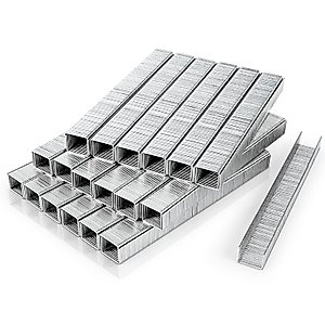 KIMSING 21 Gauge 1/2-inch (12.8mm) Crown Galvanized Upholstery Staples, 80 Series 3/8-inch (10mm) Leg Length Fine Wire Staples for Pneumatic Stapler, Air Staple Gun 10,000 Per Box (1 Box)