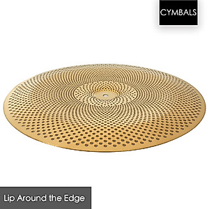 Low Volume China Cymbal, 16 inches Practice China Cymbal, Quiet China Cymbal (16″, Silver)