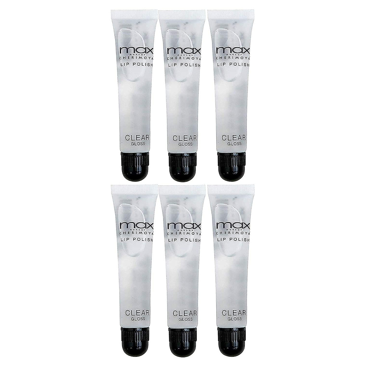 Max Makeup Cherimoya Clear Lip Polish bulk (ClearPeachStrawberry)