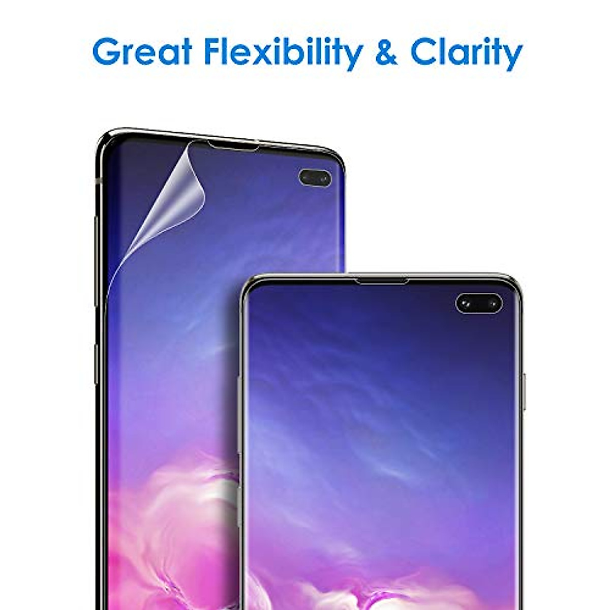 JETech Screen Protector for Samsung Galaxy S10 Plus S10+, TPU Ultra HD Film, Case Friendly, 2-Pack