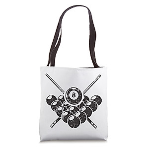 Billiards 8 Ball Pool Rack Snooker Player Funny Billiard Tote Bag