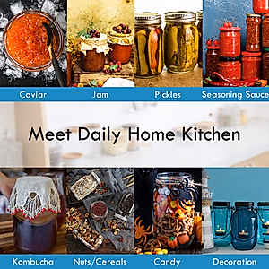 YEBODA 4 Pack Wide Mouth Mason Jars 32oz Glass Canning Jars with Airtight Lids and Bands for Preserving, Jam, Honey, Jelly, Wedding Favors, Sauces, Meal Prep, Overnight Oats, Salad, Yogurt