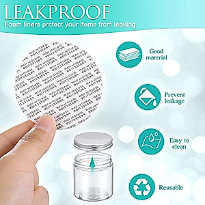 Patelai 18 Pieces 5 Oz Plastic Jars with Lids, Clear Jar Clear Storage Containers Refillable Cosmetic Jars Kitchen Storage Jars with Lids for Cosmetics Food Seasonings (Silver Lid,6.5 x 6.5 x 6.5 cm)