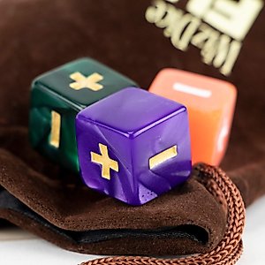 Wiz Dice - Fudge Dice GM Starter Set - Polyhedral Set with Bag for RPG Adventure Games - D6 Dice with Plus, Minus, and Blank Faces - Mystical - 20 ct