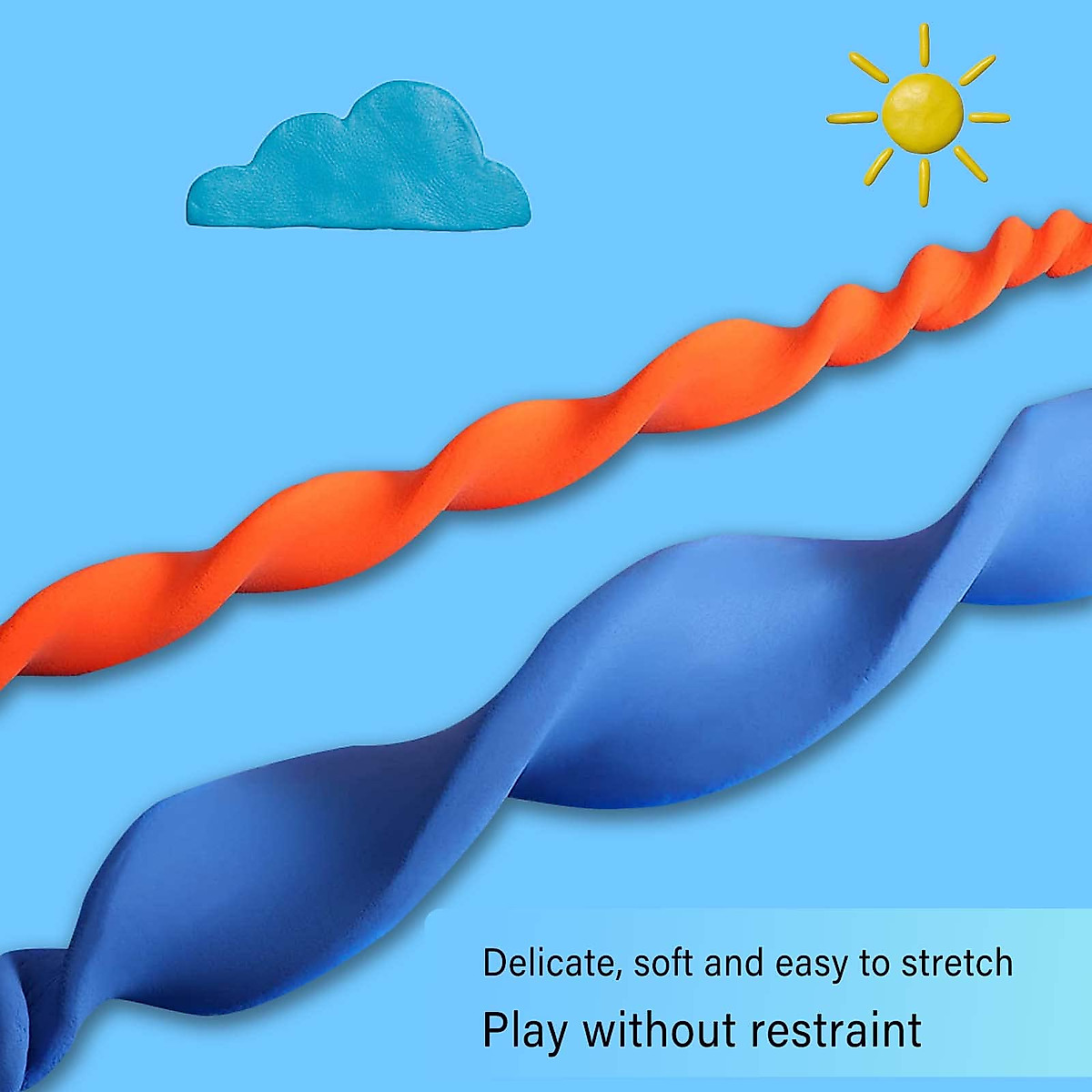 Modeling Clay for Kids, VANJETO Molding Magic Clay for Kids Air Dry, Super Soft Clay for DIY Slime, Ultra Light Air Dry Modeling Clay for Toddlers Children Teens, 7 OZ/Bag