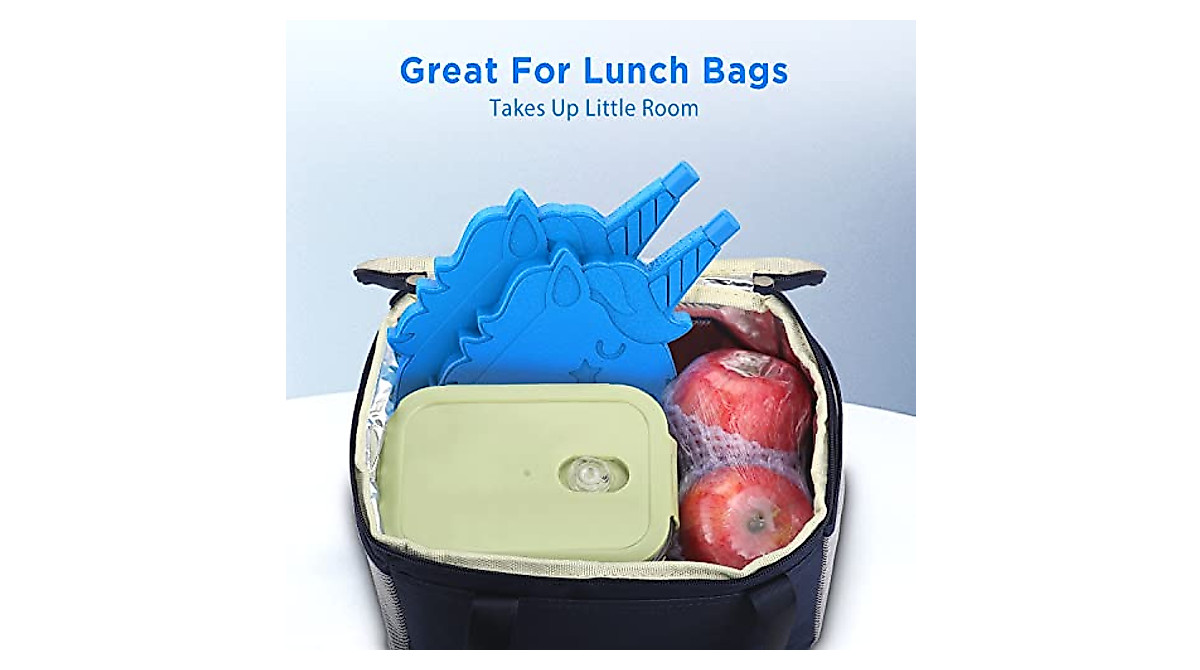 OUTXE 3-Pack Reusable Ice Packs for Lunch Box - Slim & Fun Design