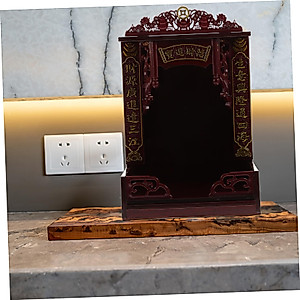 ABOOFAN for Wall Buddha Altar Wall Mount Japanese Butsudan Altar Pet Ashes House Buddha Altar Shelf Buddha Statue Display Cabinet Buddha Altar Table Temple Wood Idol Desktop