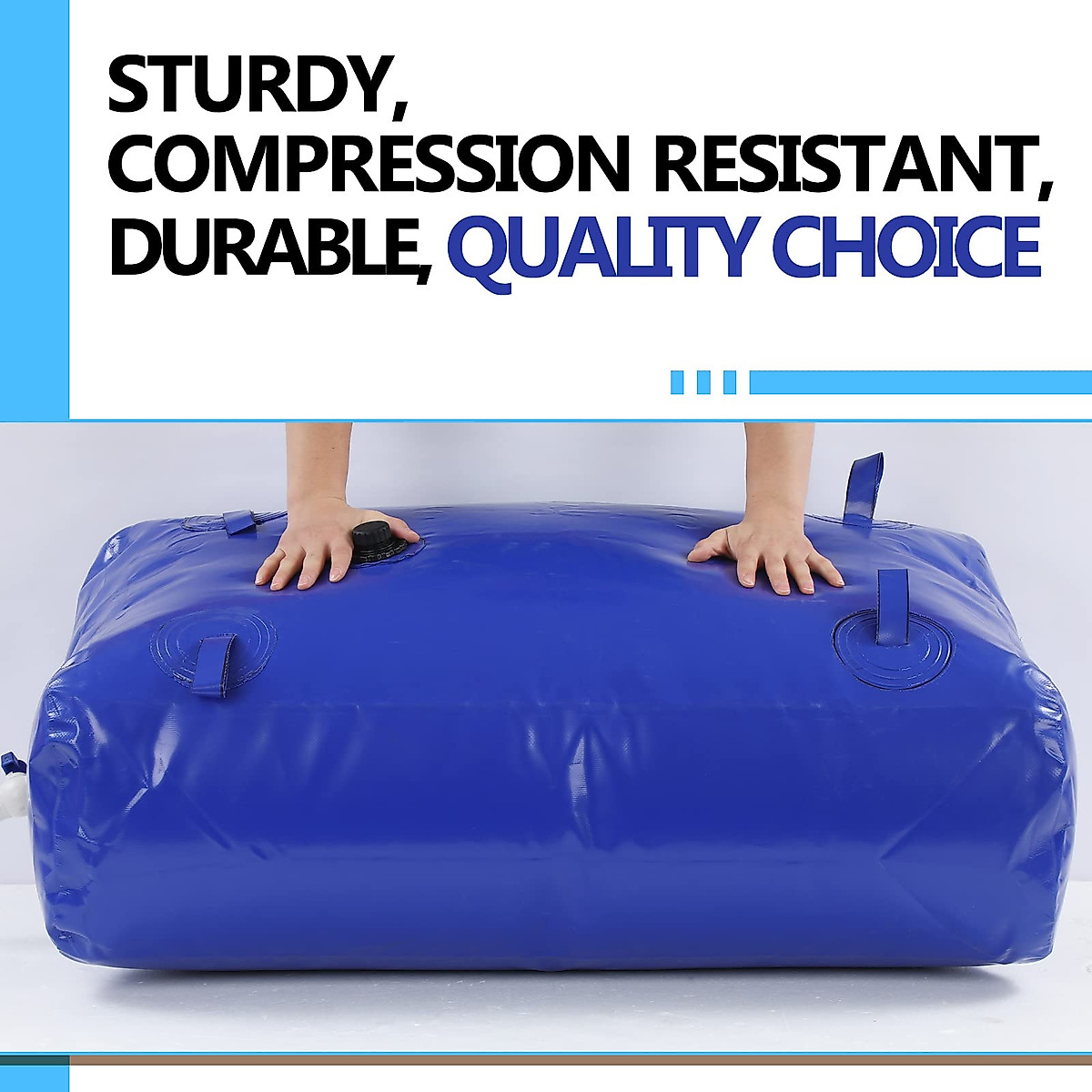 Kingdder Large Capacity Water Storage Bladder Emergency Water Bladder Tanks Foldable Water Storage Tank Portable Rainwater Bag for Drought Resistance Fire Protection Agricultural Irrigation(240L)