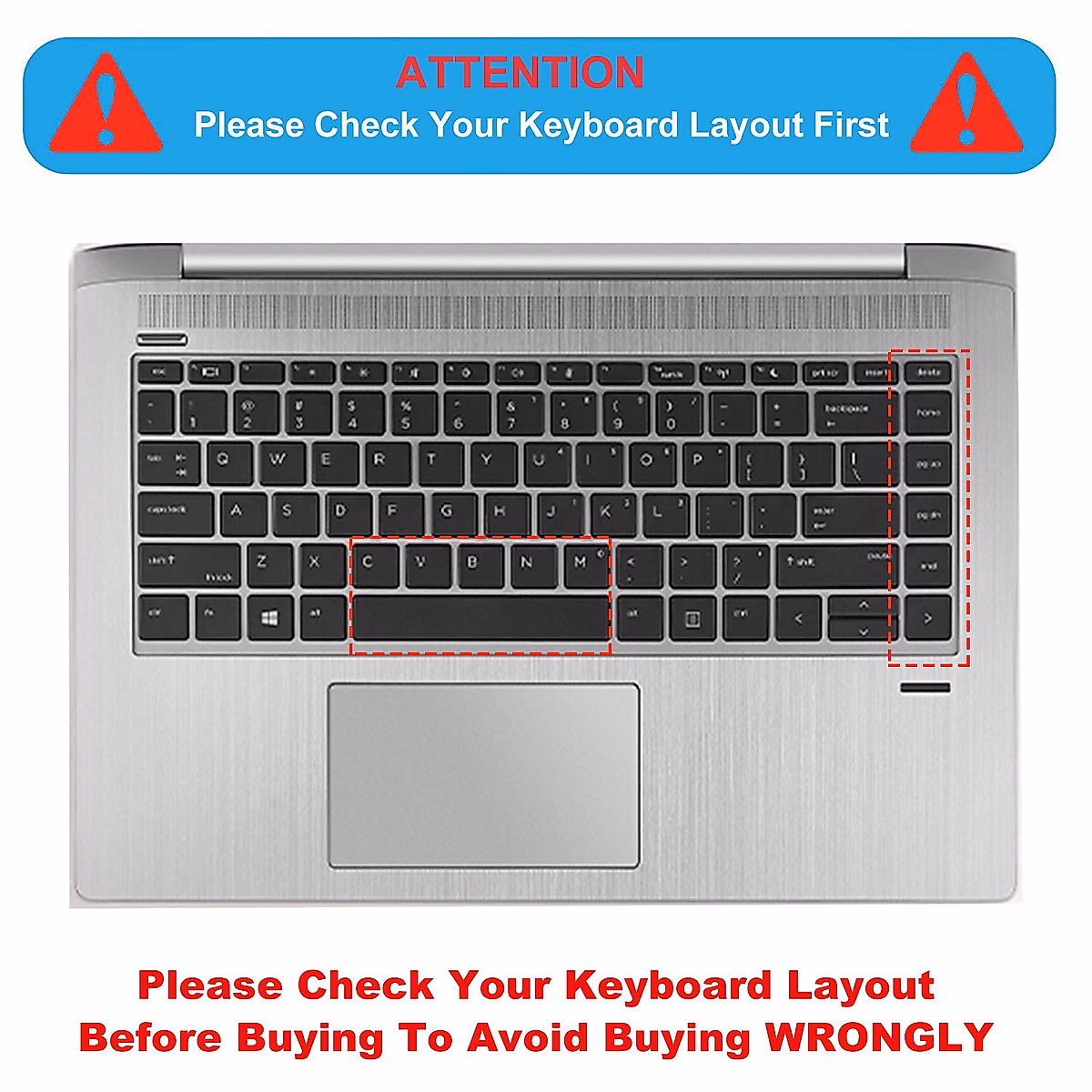 Keyboard Cover for 14" HP ProBook 440 445 G9 G5 G6 G7 G8 G10, HP ProBook 430 G5, HP ProBook x360 440 G1, HP ProBook 640 G4 G5 G7 G8 Keyboard Protective Skin (Not fit 430/440/640 G1 G2 G3) -Black