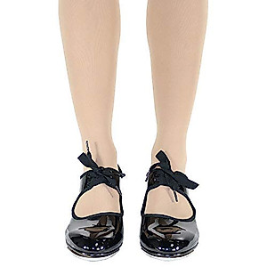 Danzcue Adult Patent Flexibale Tap Shoes, Black, 3.5 M