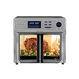 Kalorik MAXX® Complete Digital Air Fryer Oven, 26 Quart, 10-in-1 Countertop Toaster Oven Air Fryer Combo, Up to 500°, 14 Accessories & 60 Recipe Cookbook, 1750W, Stainless Steel