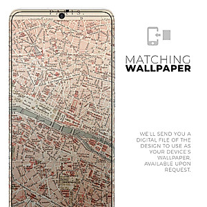 DesignSkinz The Vintage Paris Overview Map Protective Vinyl Decal Wrap Skin Cover Compatible with The Samsung Galaxy S20 (Screen Trim & Back Glass Skin)