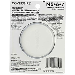 Covergirl TruBLEND Pressed Powder 4 Translucent Medium .39oz, Medium 4 (Pack of 4)4