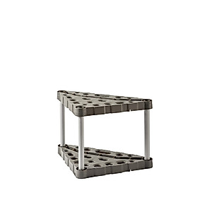 Rubbermaid Garage Corner Tool Tower Rack, Easy to Assemble, Organizes up to 30 Long-Handled Tools/Rakes/ Brooms/Shovles for Home/House/Outdoor/Sheds