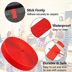 4 Roll 100 Feet Carpet Marker Strips for Classroom Tape for Carpet for Teachers and Social Distance (Red, Green, Yellow, Blue)