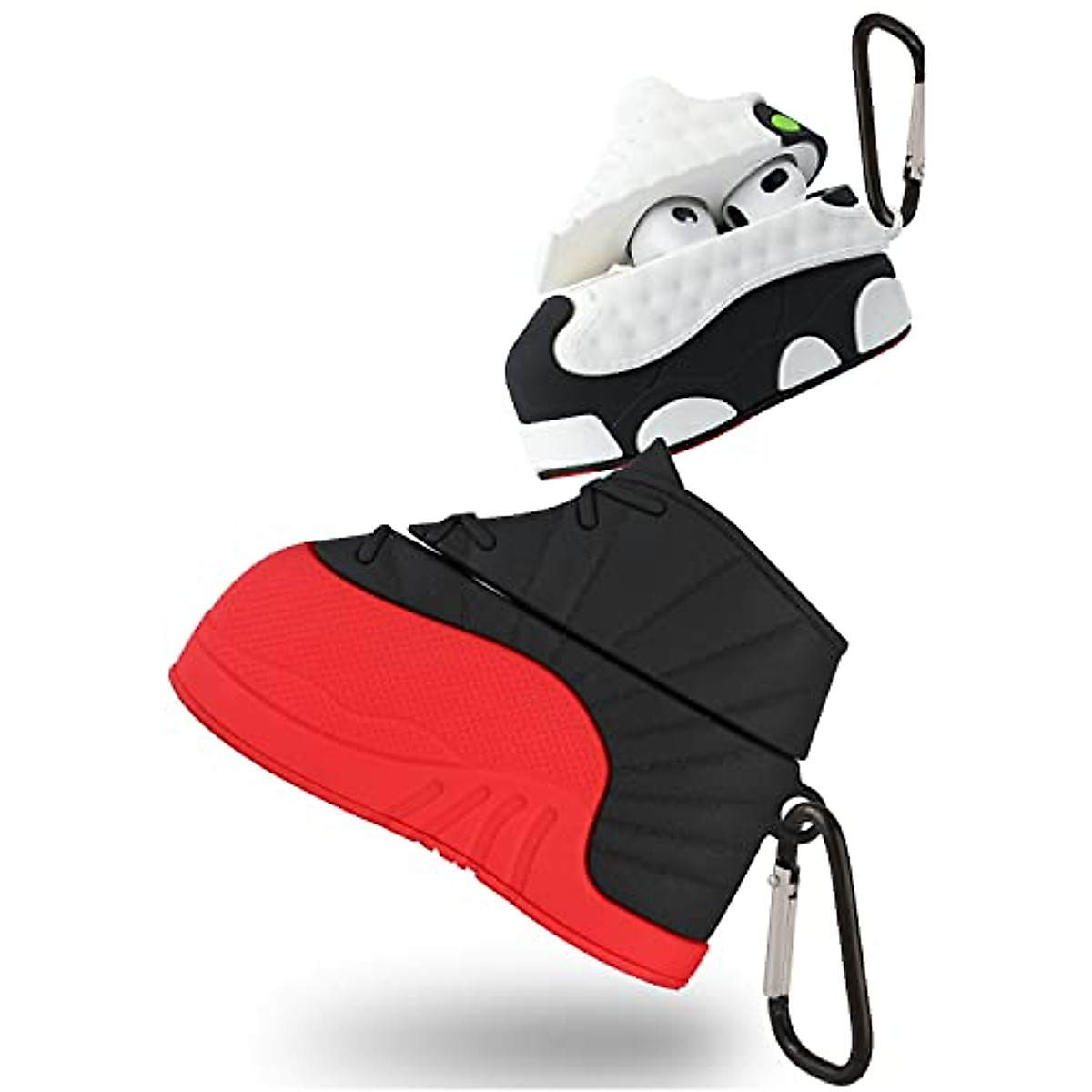 2 Pack Gkv for Airpods 3 Case for Airpod 3 (2021) Cover Unique Funny Fun Cute 3D Hypebeast Design Air Pods 3rd Generation Silicone Shell Cases for Girls Teen Boys Kids Red+White Shoes