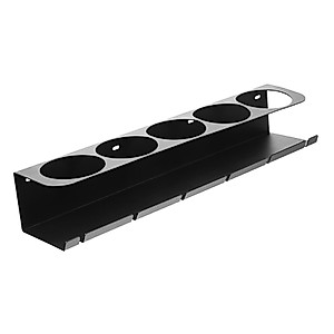 HOMOCONO 1 Set Wall Mounted Storage Rack Tools Sundries Storage Shelf Garage Storage Rack Garage Storage Shelf Home Tool Storage Holder Workshop Storage Rack Electric Drill Rack Black Metal