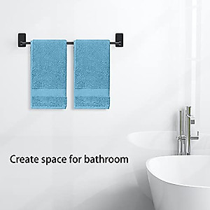 Bathroom Towel Bar, 22Inch Towel Racks for Bathroom, Heavy Duty Bath Hand Towel Holder Organizer, Wall Mounted Bathroom Hardware Accessories, Matte Black