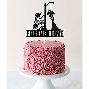 Funny Wedding Cake Topper,Bride and Groom Silhouette Wedding Cake Topper,Couple Cake Topper,Kissing Cake Topper,Super Hero Theme Wedding Cake Topper