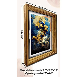 Passat 3 Pack 5x7 Floating Picture Frames Oak 3x5 Frames For Pictures Thick Floating Picture Frame Post Card Frames For Wall