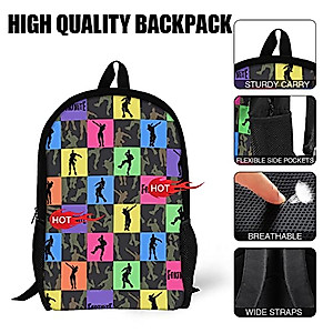 gkvuwhi Anime Backpack, Student School Bags Cute American Cartoon College School Large Capacity Durable Water Proof for Women Men Travel Bag